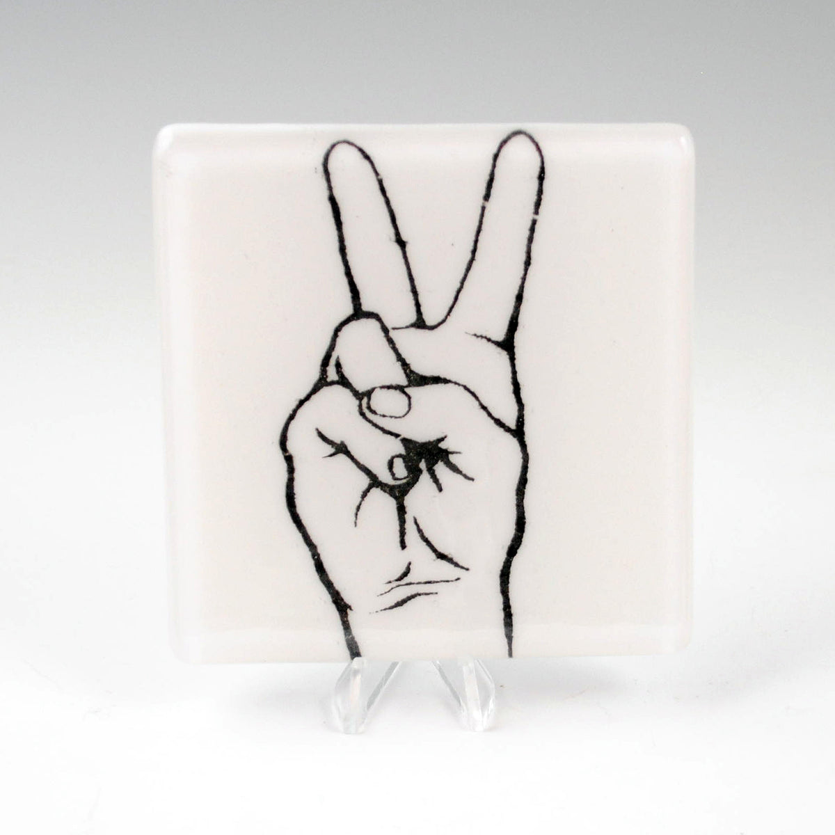 Peace Sign Single Coaster – Kiku Handmade