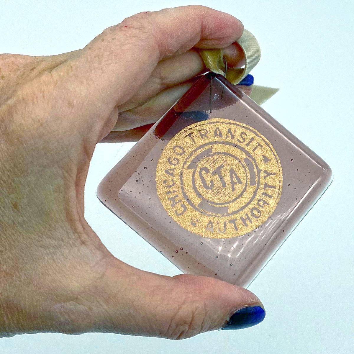 Chicago CTA Token Ornament – Kiku Handmade
